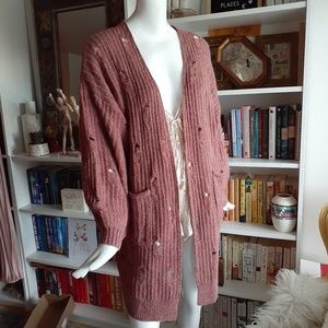 POL | Sweaters | New Pol Distressed Cardigan Raspberry | Poshmark